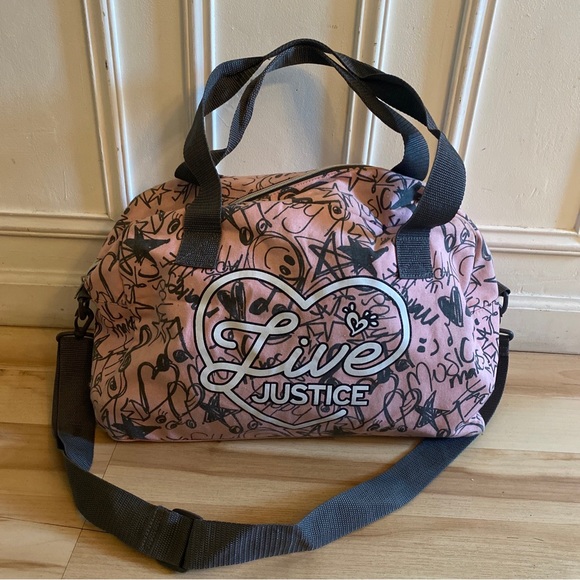 Justice | Other | Justice Live Justice Heart Logo Pink Gray Graffiti ...